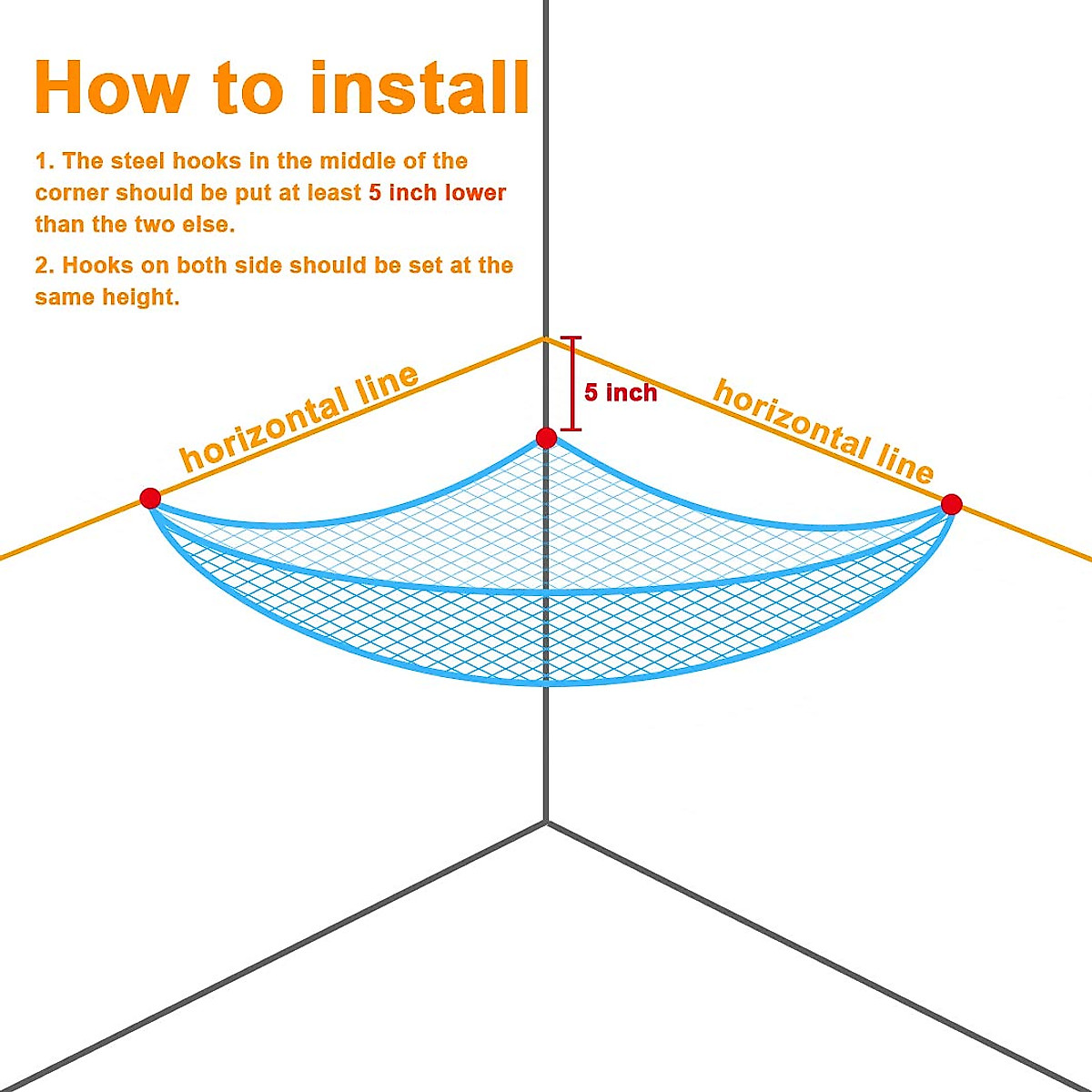 Stuffed Animal Hammock, 2 Pack, Extra Large Toy Storage Organizer for Plush Toys, Expands To 65 inches, Corner Hanging Net Mesh Holder for Home Kids Nursery Bed Room