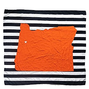 TWIG & BALE 47" x 43" Fans of Oregon State Beavers Organic Cotton Muslin Baby Blanket - Inspired OSU Beavers Baby Gift for Boys Girls Newborn Swaddle Blanket