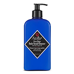 Jack Black Pure Clean Daily Facial Cleanser, 16 Fl Oz & 3 Fl Oz,1 Count(Pack of 2)
