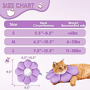 ANWA Cat Cone Collar Soft, Waterproof Cat Recovery Collar, Adjustable Soft Cone for Cats After Surgery