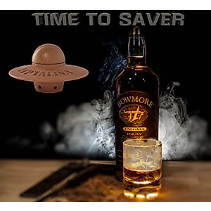 LEPTALINA Cocktail Smoker Kit with Torch and Whiskey Stones - Old Fashioned Cocktail Smoker Set with 6 Wooden Chips for Men, Boyfriend, Husband, Dad, Him (No Butane)