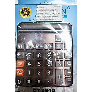 Meichoon Solar Battery Calculator Dual Power Large Standard Function Desktop Business Calculator with 14 Digit Large LCD Display Convenient for Office & Home KA06 Red