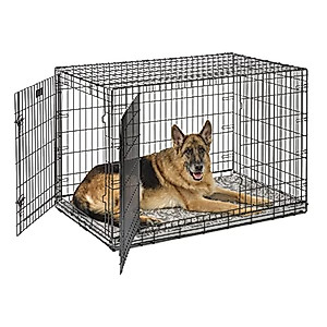 MidWest Homes for Pets Quiet Time Reversible Dog Crate Pan Cover, Fits MidWest Homes for Pets Dog Crate Pans, 48" Gray Floral/Fleece, Pan Cover Only