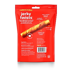Hartz Oinkies Porkalicious Smoked Pig Skin Chicken Jerky Twists Dog Treats, 8 Count