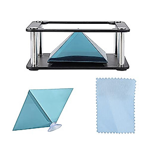 3.5-6 Inch Smartphone 3D Hologram Mini Portable Home Outdoor Full HD Holographic Pyramid Projector, for Corporate Product Display, Cartoon Interaction and Personal Entertainment (Cylindrical)