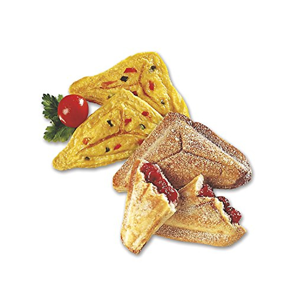 Hamilton Beach Electric Sandwich Maker Toaster with Nonstick Plates Makes Omelets and Grilled Cheese, 4 Inch, Easy to Store, Black (25430)