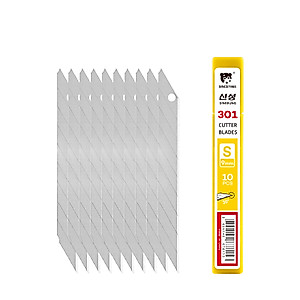 Parnios 9mm Snap Off Blades, Utility Knife Retractable Blades, 30 Degree Snap Off Carbon Steel Blades for Retractable Cutting Knives, Art Knife Replacement Blades Snap-Off Blades 100PCS