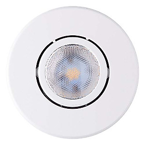 5" LED IC Rated Swivel Round Trim Recessed Lighting Kit 4-Pack, White, Easy Install Push-N-Click Clips, LED Bulbs Included, 4.25" Hole Size,90957