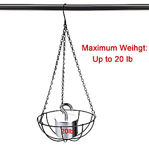 Benvo 24 inch Long Hanging Chains for Plants Flower Pot Basket Chains 3 Point Replacement Chain Hangers for Lanterns, Bird Feeders, Planters and Other Ornaments (Pack of 3)