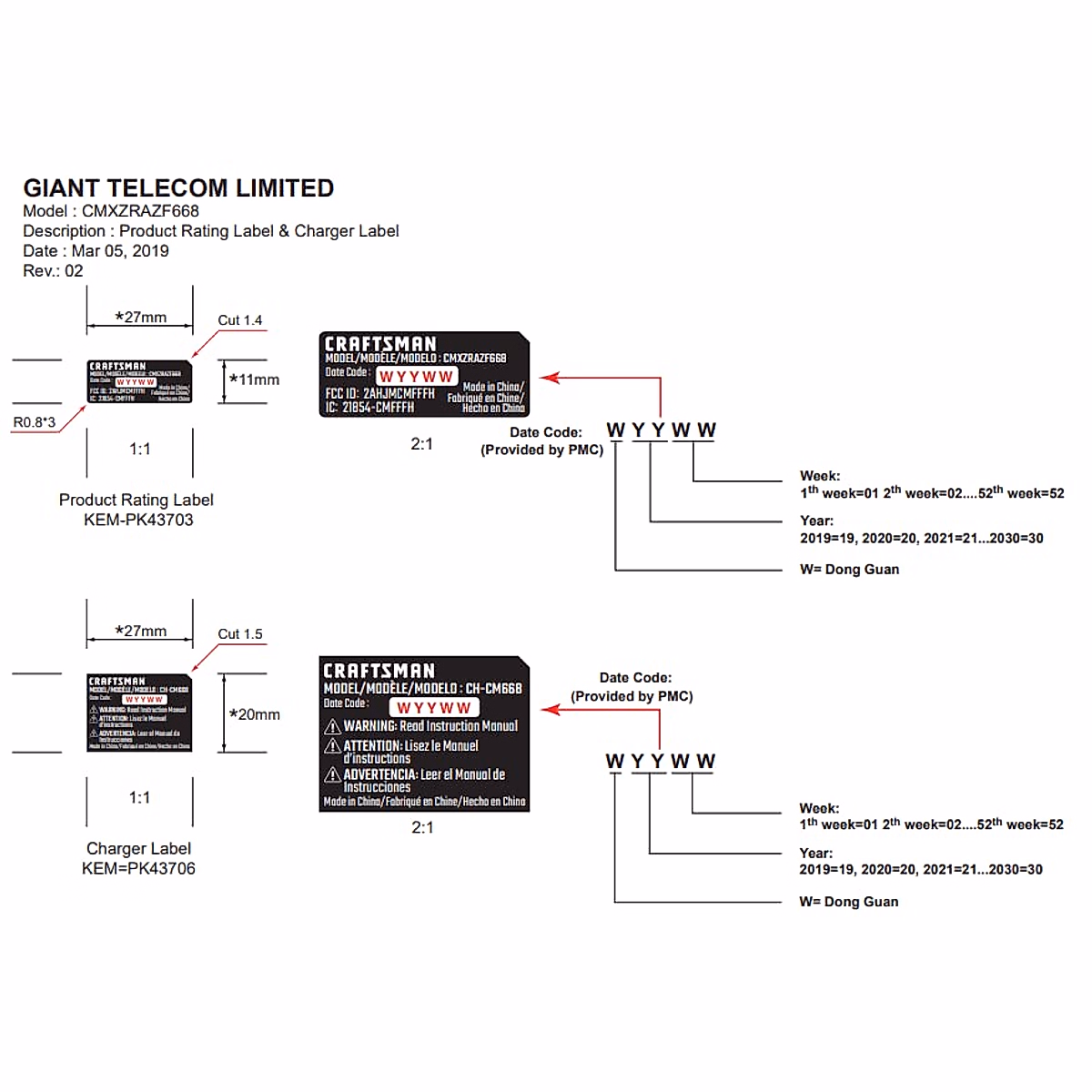 CRAFTSMAN 32-Mile Long Range Walkie Talkies for Adults - Weather Resistant, Rechargeable Two Way Radios with VOX - CMXZRAZF668 (2 Pack)