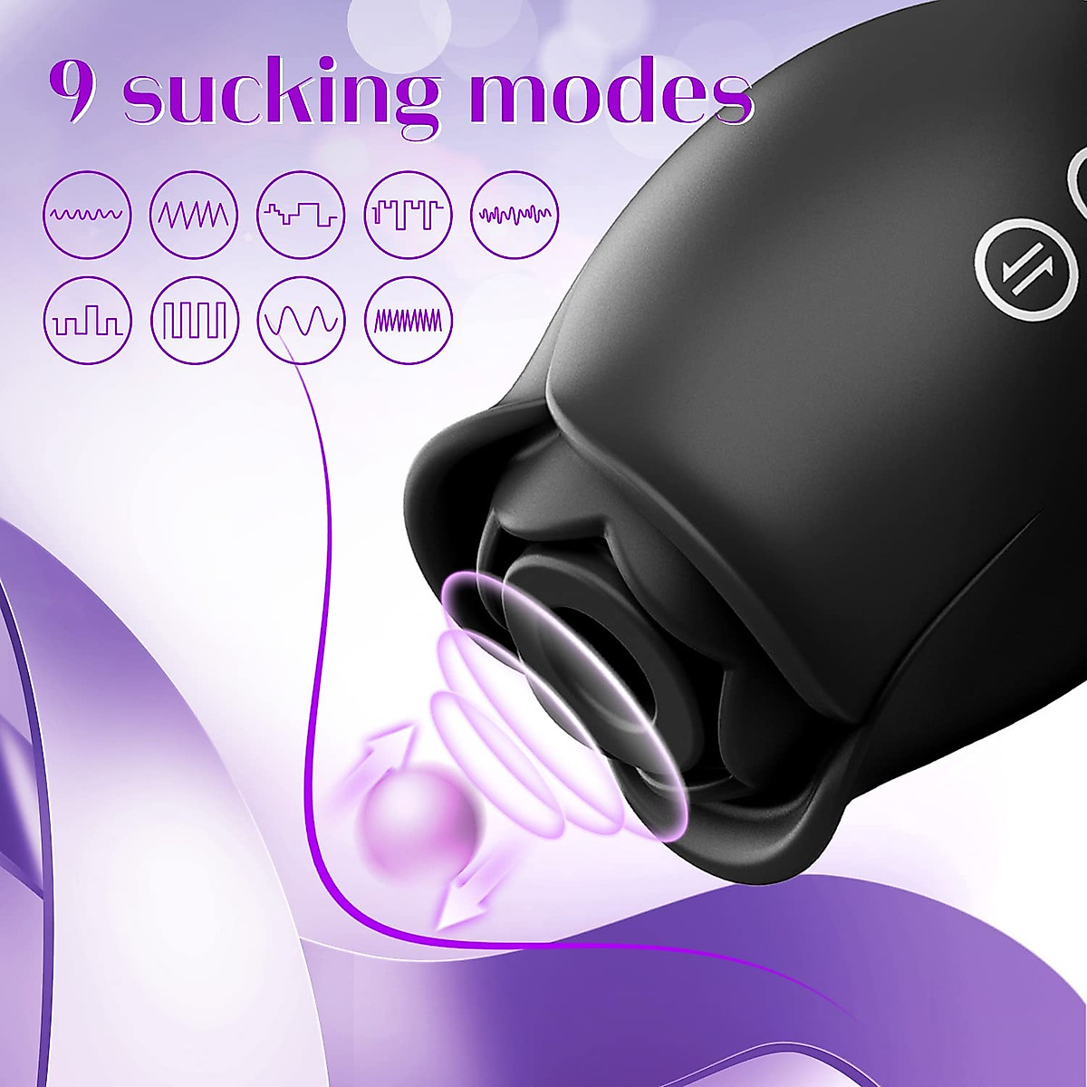 Rose Sex Toy Adult Toys - Rose Vibrator for Women Sex Toys with 9 Sucking Modes, G Spot Vibrator Adult Sex Toys, Toys for Women's Sex Rose Vibrators Sucker Womens Sex Toys for Woman Female