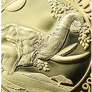 2023 1/10 oz Somalian Gold Elephant - African Wildlife Coin Brilliant Uncirculated 24K 100 Shillings BU