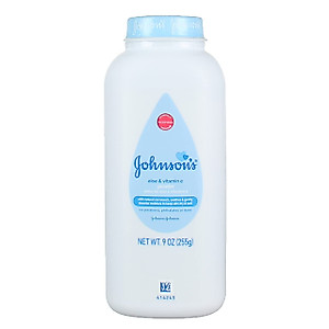Johnson's Baby Powder, Pure Cornstarch with Soothing Aloe & Vitamin E 9 oz (Pack of 5)