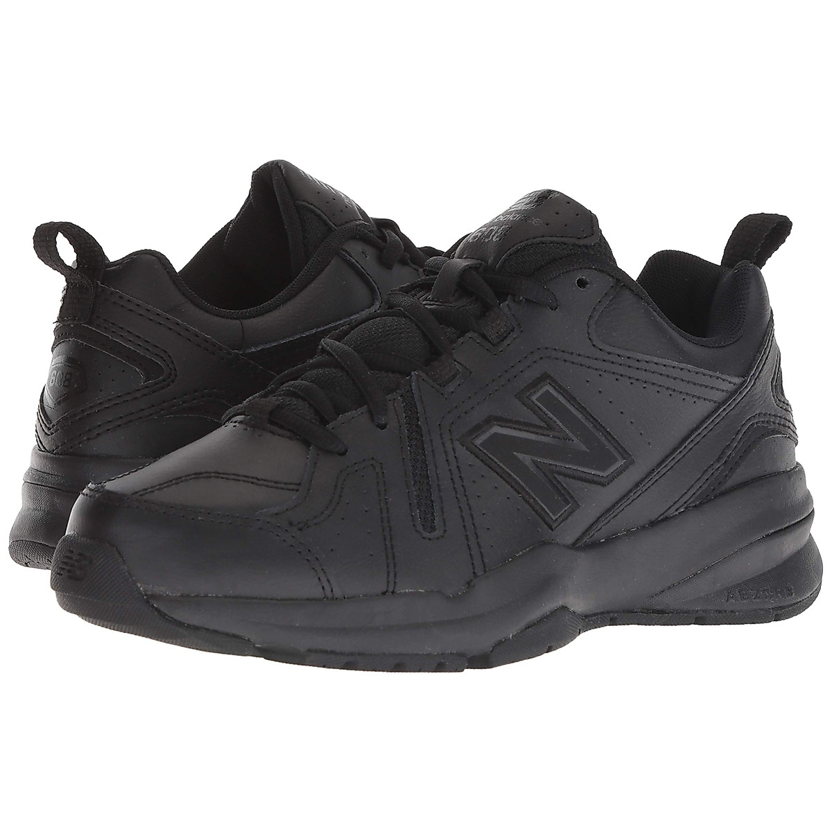 New Balance Women's 608 V5 Casual Comfort Cross Trainer, Black/Black, 8.5 Wide