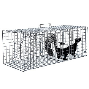 Toriexon Large Live Catch Animal Traps 42 X 15 X 17Inch, Live Animal Trap Easy to Set and Release, Collapsible Large Animal Catcher Cage for Large Dogs, Foxes