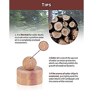 MoHern Cedar Balls for Clothes Storage, 30 Pcs Cedar Blocks for Clothes Storage, Cedar Chips for Clothes Storage