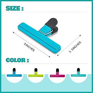 MINERGUY 8 Pack Chip Clips, Large Food Clips, and Bag Clips for Food Storage Keep Food Fresh and Airtight