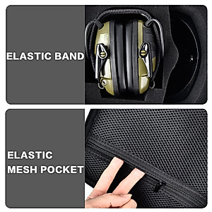 Case for Walker's Razor Slim Electronic Earmuffs Storage Holder/ for Howard Leight/ for 3M WorkTunes Shooting Hunting Hearing Ear Protection, Safety Eyewear Glasses Storage Holder -Black Box Only