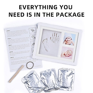 yyyz Baby Hand Footprint Kit, Safety Baby Shower Gifts Baby Foot Printing Kit Keepsake Frames For Newborn Boys Girls Gift