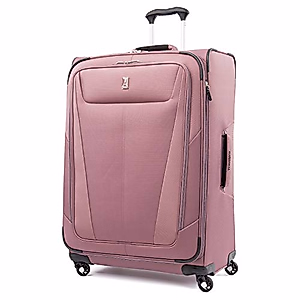 Travelpro Maxlite 5 Softside Expandable Luggage with 4 Spinner Wheels, Lightweight Suitcase, Men and Women, Dusty Rose Pink, 3-Piece Set (21/25/29)