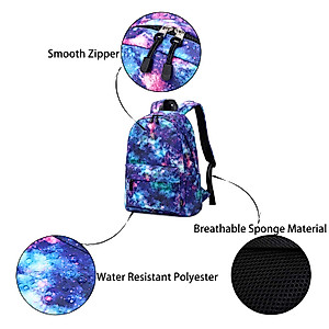 abshoo Lightweight Water Resistant Galaxy Backpacks For Teen Girls Boys School Bookbags (Galaxy D)