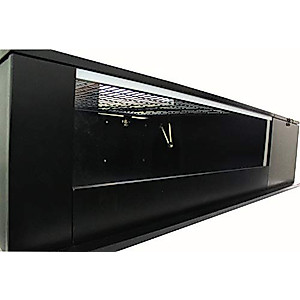 Penn-Plax Large (48" x 30") Tortoise Palace with Wire Top, Black Frame, Glass Terrarium, and Lamp Mount – Beautiful Turtle Cage Designed for The Modern Home with Room for Growth (REPTH1)