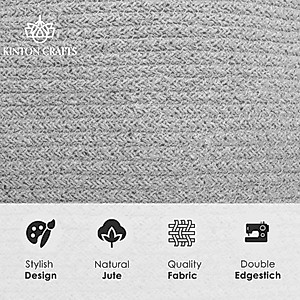 Kinton Crafts Storage Bins, Woven Baskets for Storage, Rope Basket, Blanket Storage for Living Room, Storage Organizer for Bedroom, Pack of 3 Blanket Basket