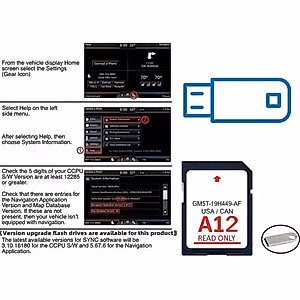 ZAORD Ford Navigation SD Card Car GPS Card Update Latest Maps US and Canada A12 Ford SYNC Navigation SD Card GM5T-19H449-AF for Ford & Lincoln