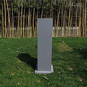 ZMY Outdoor Modern Simple Pillar Light Waterproof Aluminum Metal Post Lighting Acrylic Garden Loft Gate Column Lantern Courtyard Home Villa Decorative Pathway Fixture E27 Edison