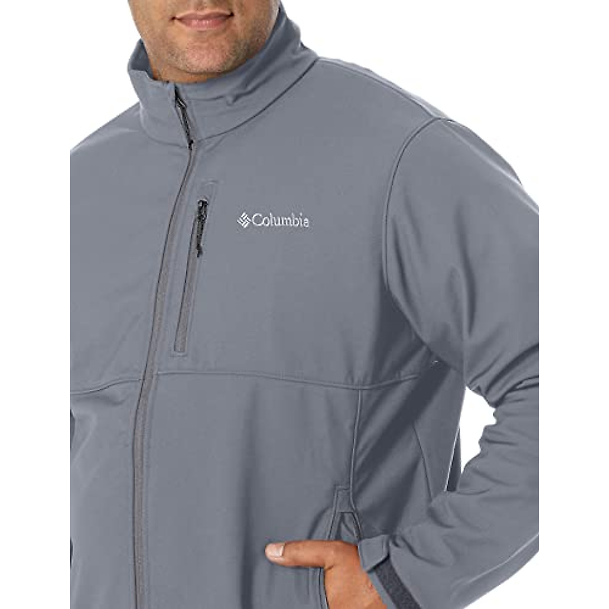 Columbia Men's Ascender Softshell Front-Zip Jacket, Graphite, Medium