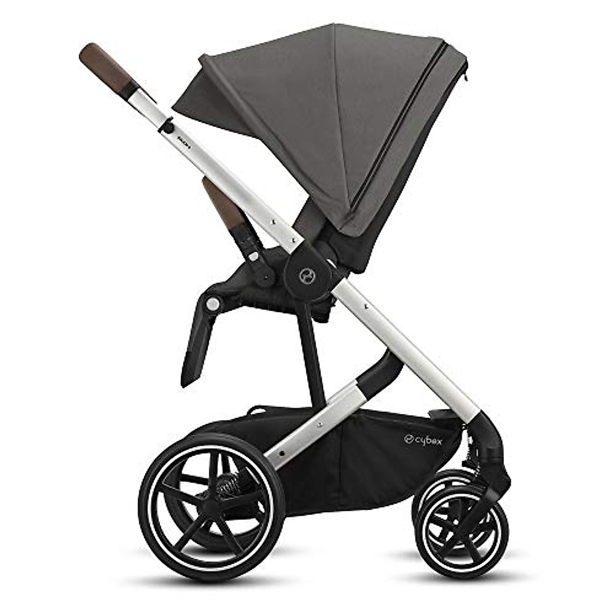 Cybex Balios S Lux Toddler and Baby Stroller with Reversible Seat, Unique One-Pull Harness, and Multiple Recline - Travel System Ready, with One Hand Fold, Soho Gray