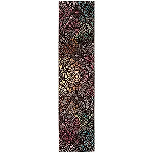 SAFAVIEH Aria Collection 2' x 8' Brown/Multi ARA172W Boho Chic Distressed Non-Shedding Living Room Entryway Foyer Hallway Bedroom Runner Rug