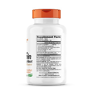 Curcumin from Turmeric Root with Curcumin C3 & BioPerine 1000mg 120 Count by Doctors Best