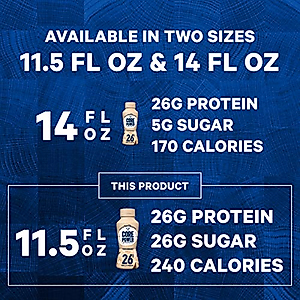 Core Power Protein Shakes (26g), Vanilla, No Artificial Sweeteners, Ready To Drink for Workout Recovery, 11.5 Fl Oz (Pack of 12), Packaging May vary