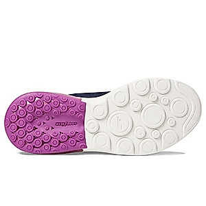 Skechers Women's GO Walk AIR 2.0 MESH Bungee Sneaker, Navy/Purple, 8.5