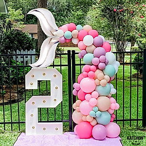 KatchOn, Silver Mermaid Tail Balloon - 25 Inch, Pack of 6 | Silver Mermaid Balloons for Mermaid Balloon Garland | Silver Foil Curve Balloon | Mermaid Tail Foil Balloon for Mermaid Birthday Decorations