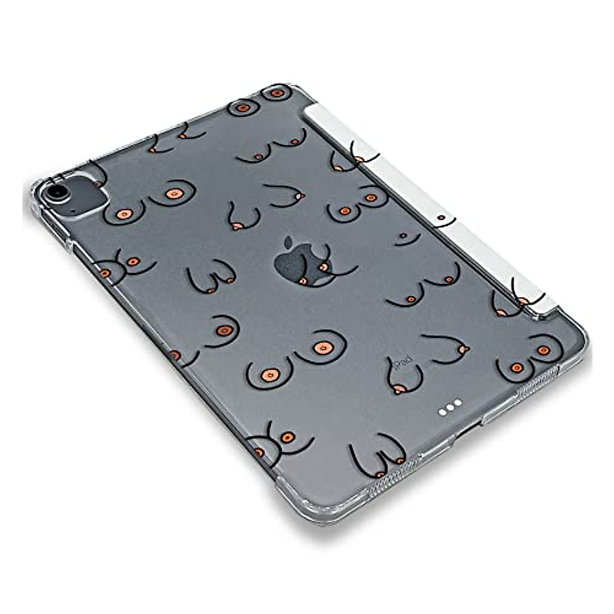 Cute Painted Breasts Art case Compatible with iPad Mini Air Pro 7.9 8.3 9.7 10.2 10.9 11 12.9 inch Pattern Cover New 2022 2021 Trifold Stand 3 4 5 6 7 8 9 Generation 580 (9.7" 5/6 gen)