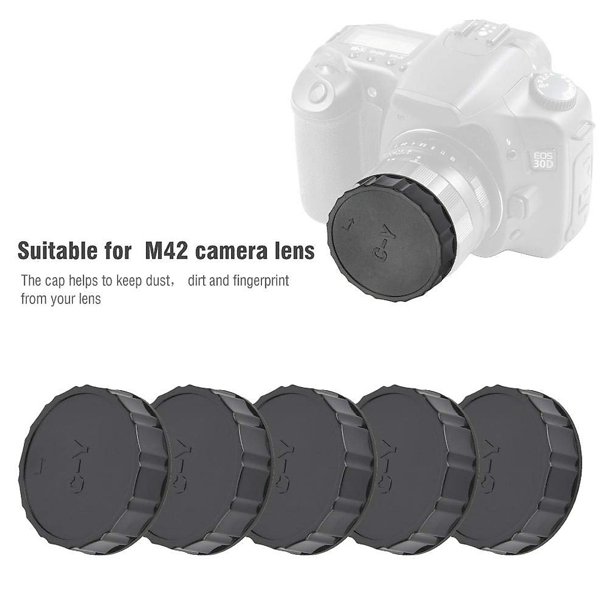 Lens 5pcs Plastic Back Cover Lens, Rear Protective Cover Suitable for Contax for Yasica C Y Mount SLR Camera Lens
