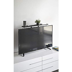 Yamazaki Home Smart VESA-Compliant TV Shelf floating shelves, One Size, Black
