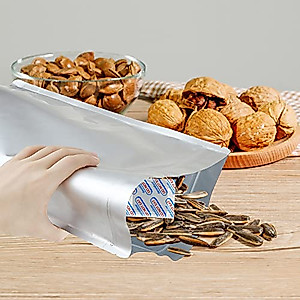 120 Packs Reusable Mylar Bags with Oxygen Absorber 1 Gallon( 9.44 Mil,10"x14" 6"x9" 4.3"x6.3" ) Mylar Bags for food storage for Grains, Wheat, Rice, Legumes, Meat Long Term Food Storage Home Organization