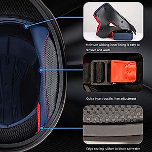 DCLINA Motorcycle Knight Helmet Cat Ear Helmet for Boys, Men and Women DOT Certified Full Face Modular Motocross Helmet Flip-Up Helmets for Street Scooter ATV, Bright Black (54-62cm)