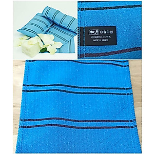 SongWol Korean Beauty Skin X-Large Viscos Exfoliating Bath Towel Gloves Strong Scrub Wash Clothes (3 pack)