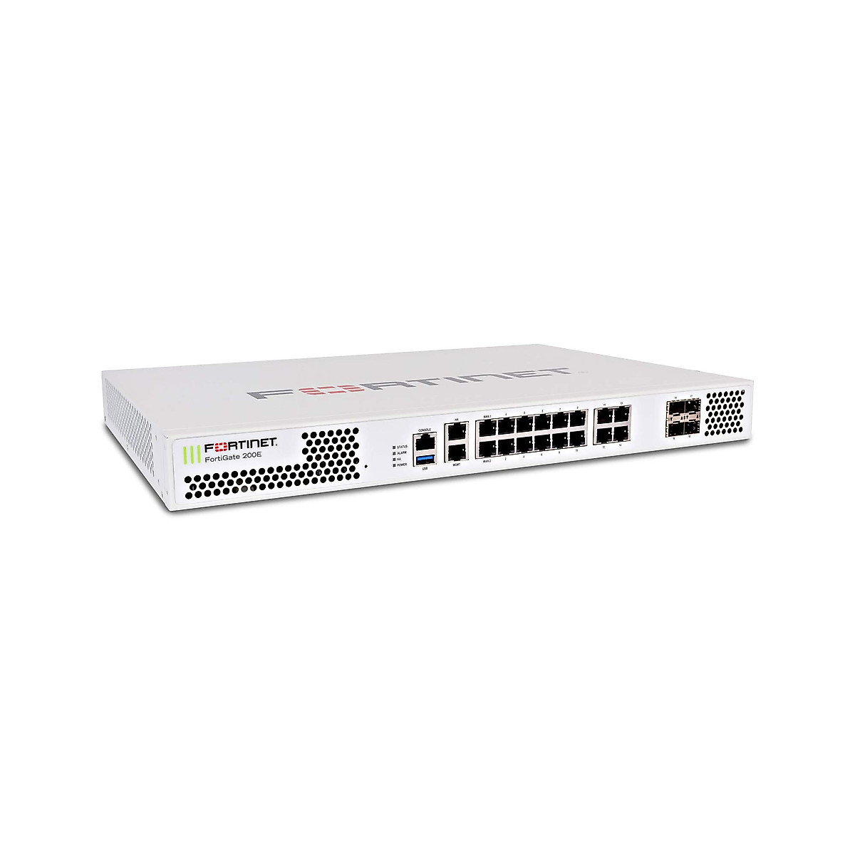 FORTINET FortiGate 200E Network Security/Firewall Appliance - 16 Port - 1000Base-T, 1000Base-X - Gigabit Ethernet - AES (128-bit), AES (256-bit), SHA-256-16 x RJ-45-4 Total Expansion Slots - 1U -