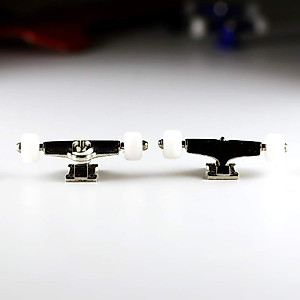 NOAHWOOD Fingerboard Complete PRO 6-Layer Bamboo Handmade Fingerboards NW5.0 Deck (100x33mm Deck+NW3.0 King Trucks 34mm Silvery +2.0 White Wheels) King of Skate Red