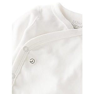 little planet by carter's unisex-baby 3-pack Short Sleeve Bodysuits made with Organic Cotton, Light Cream, 12 Months