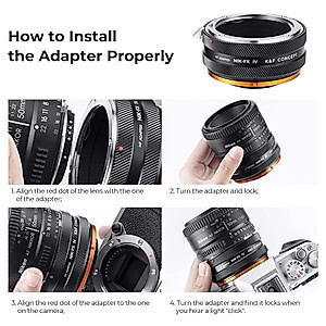 K&F Concept IV PRO NIK-FX Lens Mount Adapter with Aperture Control Ring, Compatible with Nikon F Series Lens to Fujifilm Fuji X-Series X FX Mount Cameras with Matting Varnish Design