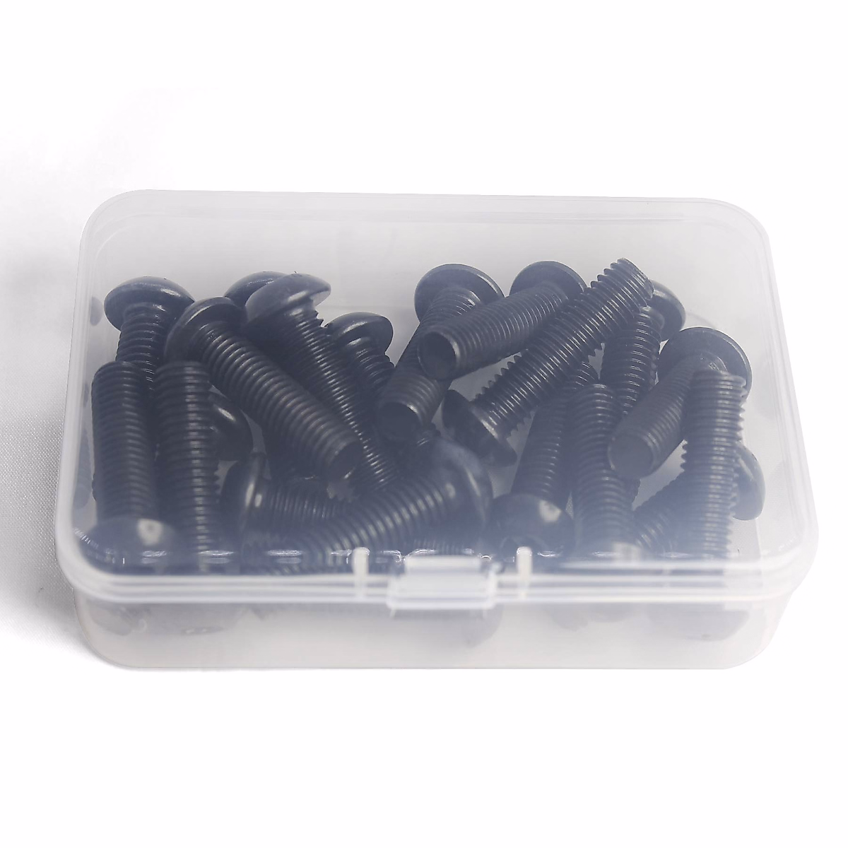 M8 x 75mm Button Head Socket Cap Screws Bolts, 10.9 Grade Alloy Steel, Black Oxide Finish, Metric Allen Hex Drive, Fully Threaded, 10PCS