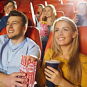 200Pcs Paper Popcorn Bags for Party, Popcorn Paper Bags 1oz, 1oz Popcorn Bag, 1oz Popcorn Bags Individual Servings, Popcorn Serving Bags Small for Movie Nights