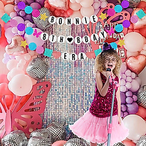 Customizable Friendship Bracelet Happy Birthday Banner Sparkle Paper Tour Decorations Giant Friendship Bracelet Garland For Double Digits Bday Graduation In My Teenage Birthday Eras Party Supply