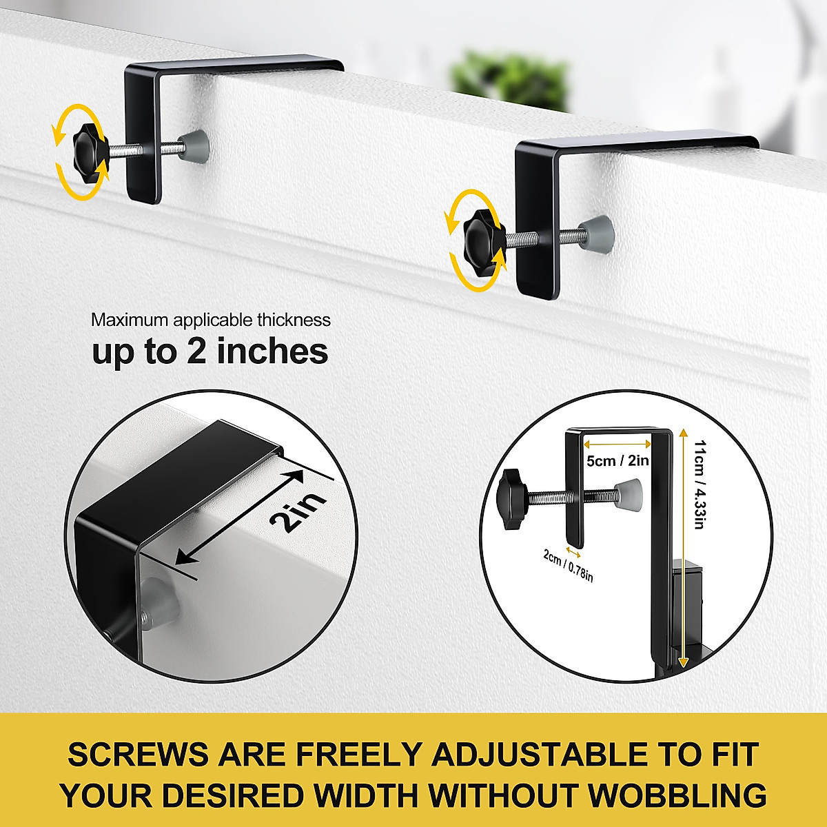 Vetacsion Pantry Door Organizer 12 Inch Wide, 5 Tier Hanging Adjustable Over the Door Spice Rack For Narrow Space